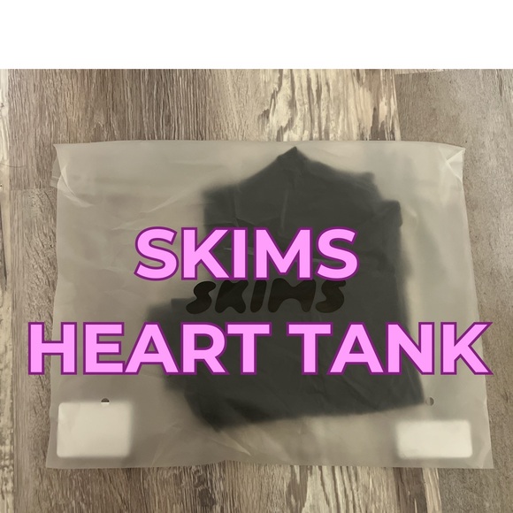 SKIMS | Tops | Skims Heart Tank Black | Poshmark